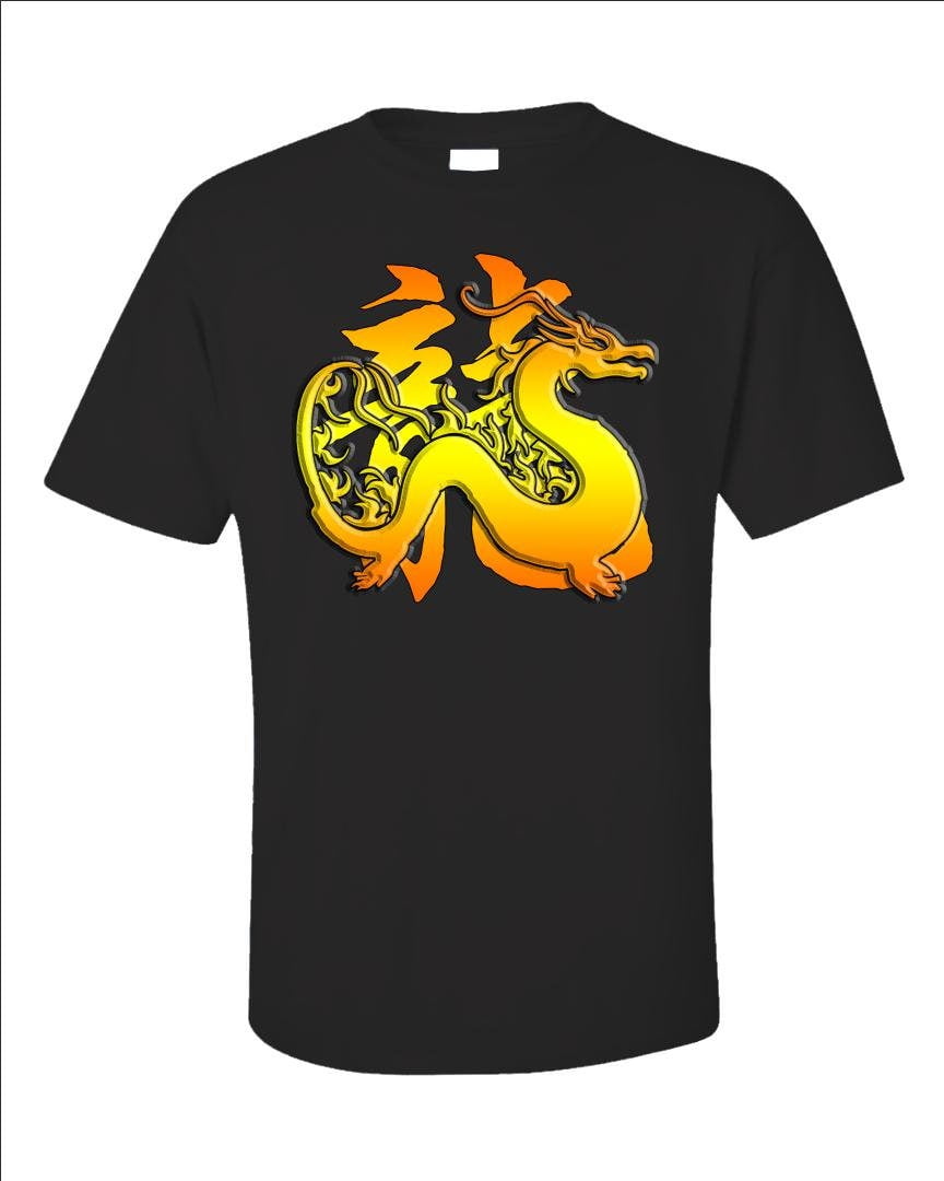Dragon Art Print Shirt, Graphic Tee, Mythical Beast T-shirt, Cool Tee ...