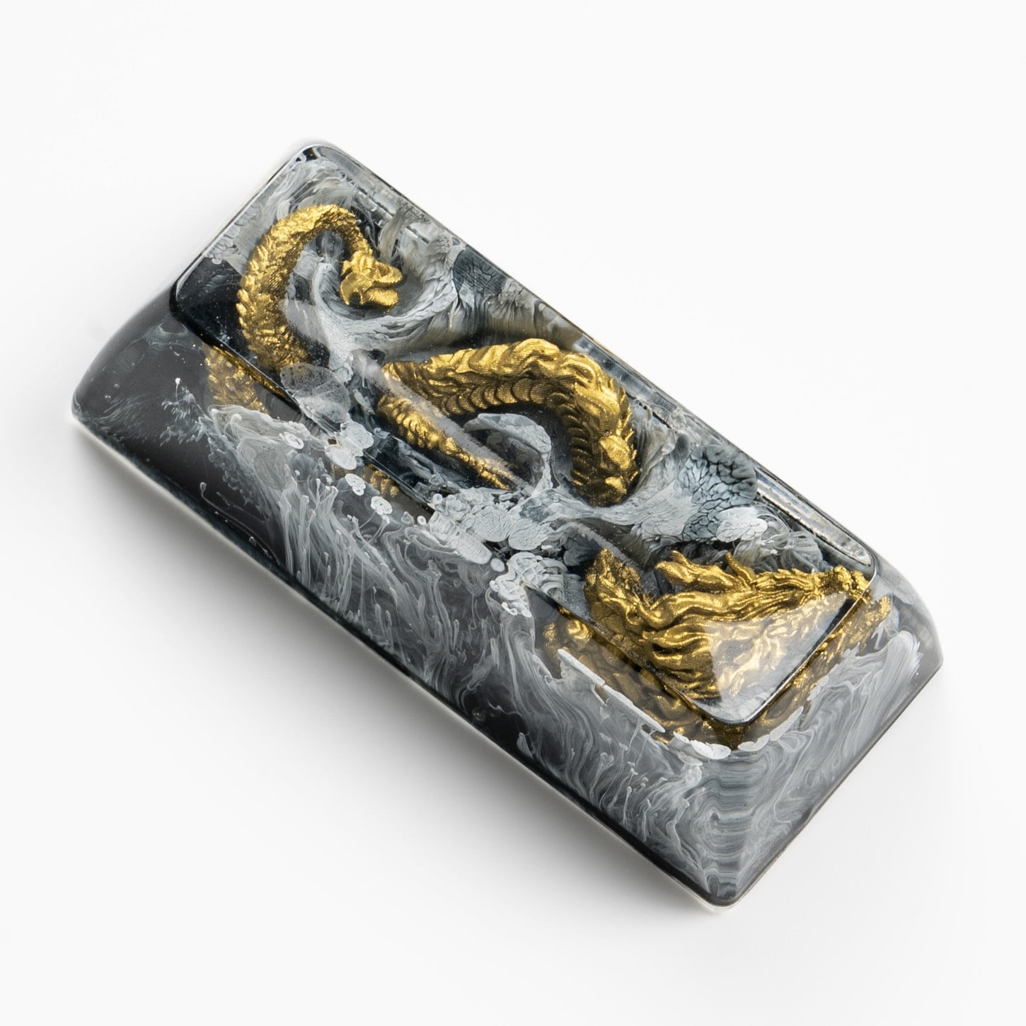 Dragon Artisan Keycaps for Mechanical Keyboard, Black & Gold Resin ...