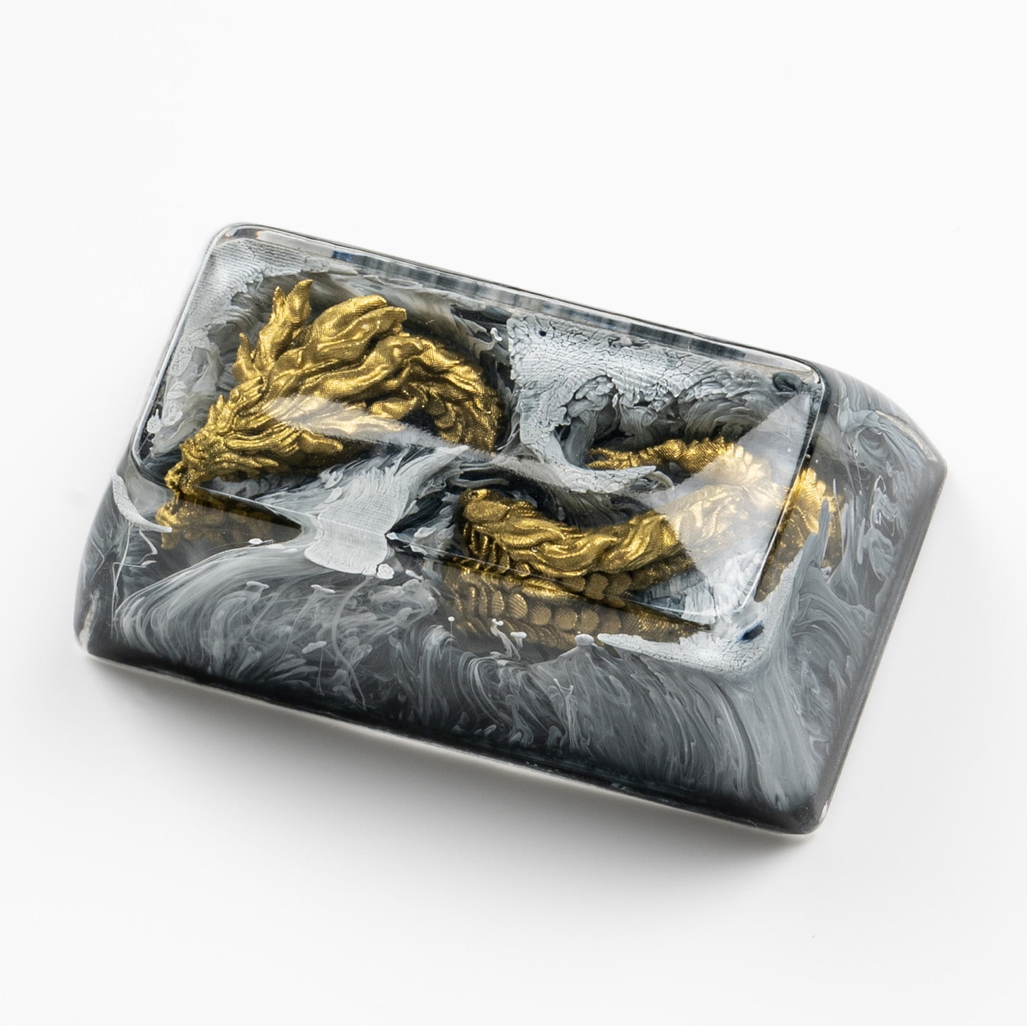 Dragon Artisan Keycaps for Mechanical Keyboard, Black & Gold Resin ...