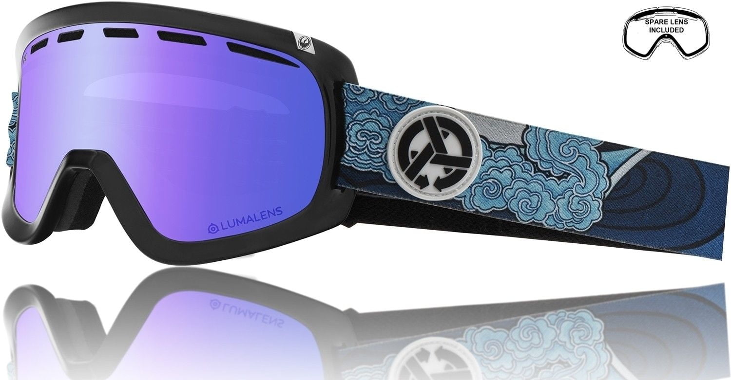 Dragon Asymbol D1 OTG Snow Goggles Jamie Lynn Black Blue - Walmart.com