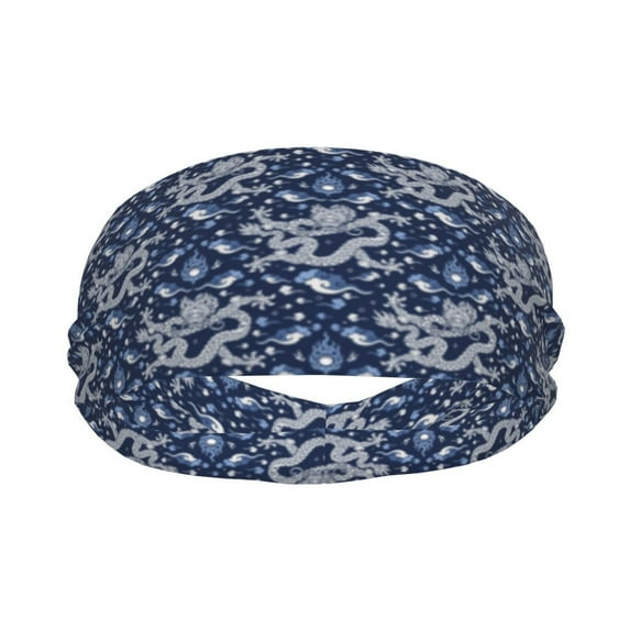 Dragon B Headbands for Women/Men, Elastic Wide Soft Sweat Head Band ...