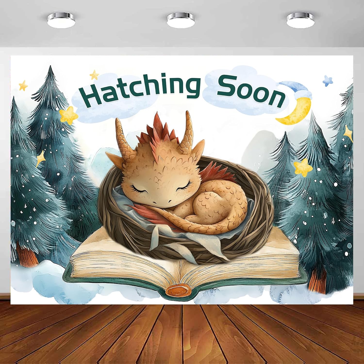 Dragon Baby Shower Photo Backdrop Photography Background, Hatching Soon ...