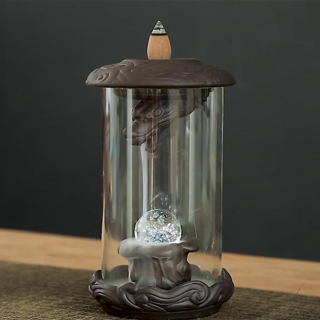 Dragon Backflow Burner: Handmade Ceramics Statue, Home Decor Waterfall ...