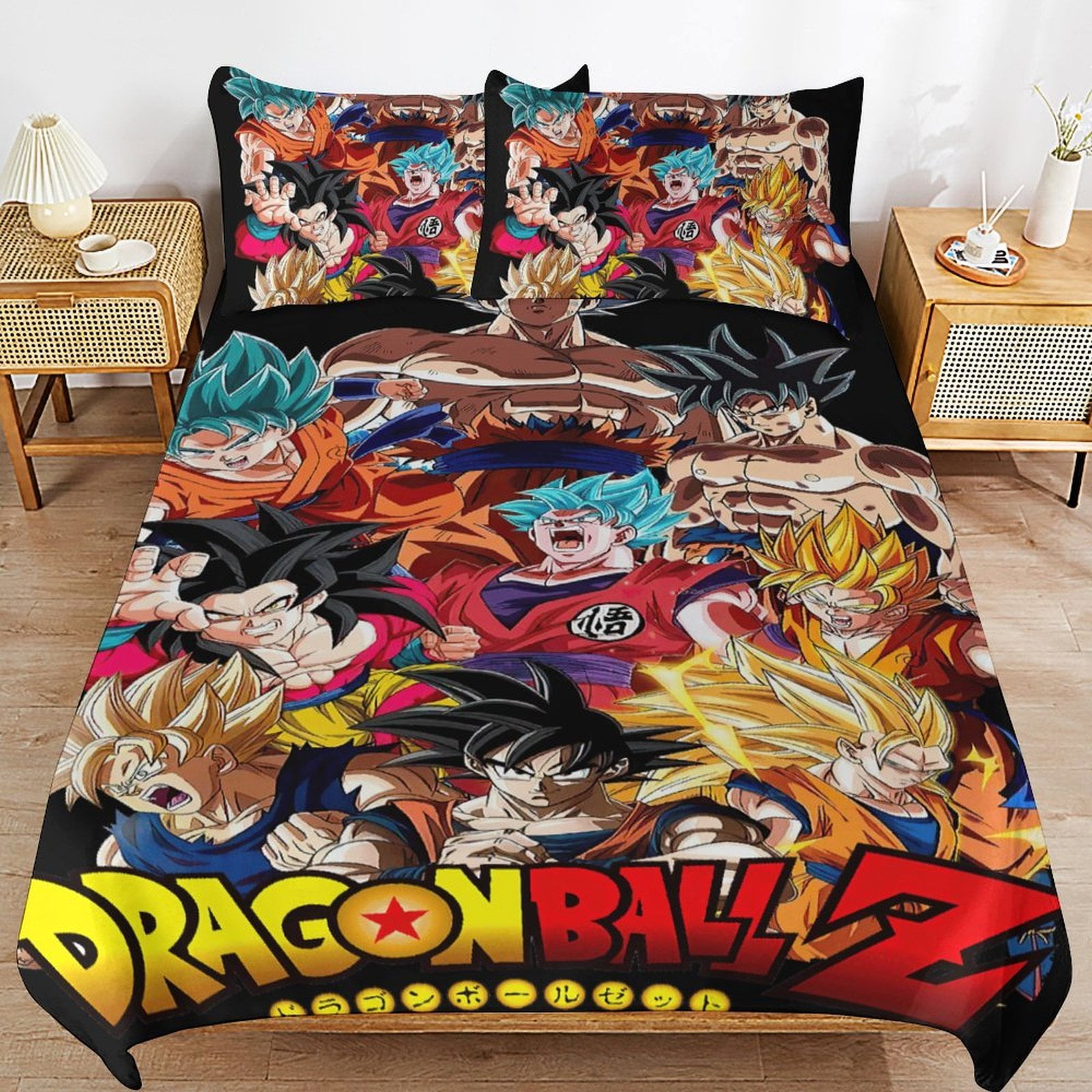 Dragon Ball 3-piece Bedding Set King Size,Kids Bedding Include 1 Duvet ...