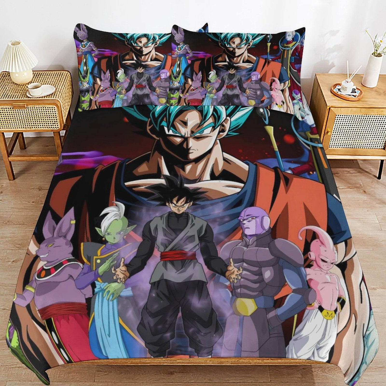 Dragon Ball 3-piece Bedding Set King Size,Kids Bedding Include 1 Duvet ...