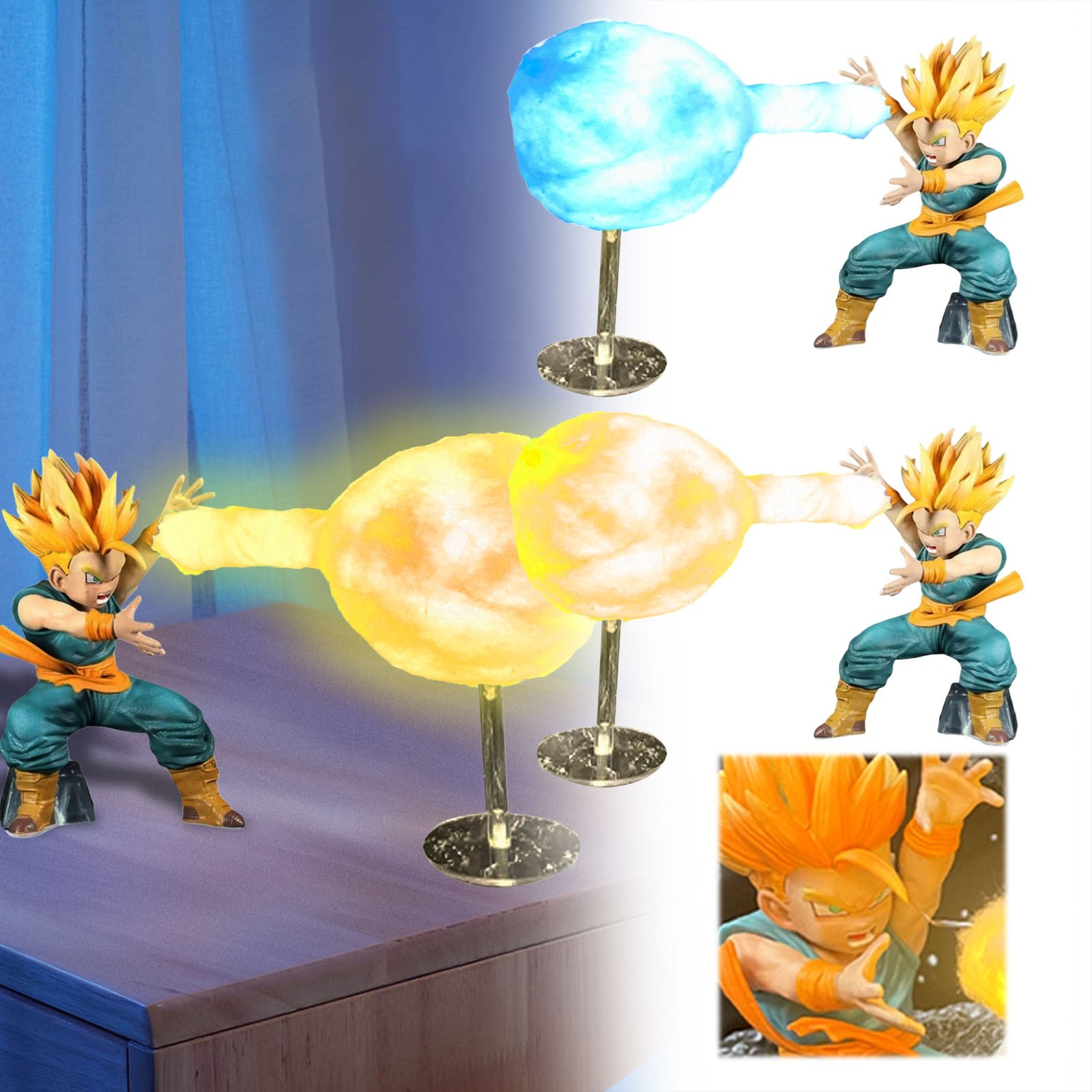 Dragon Ball Anime Character Night Light Figurine Decorative Led Lamp ...