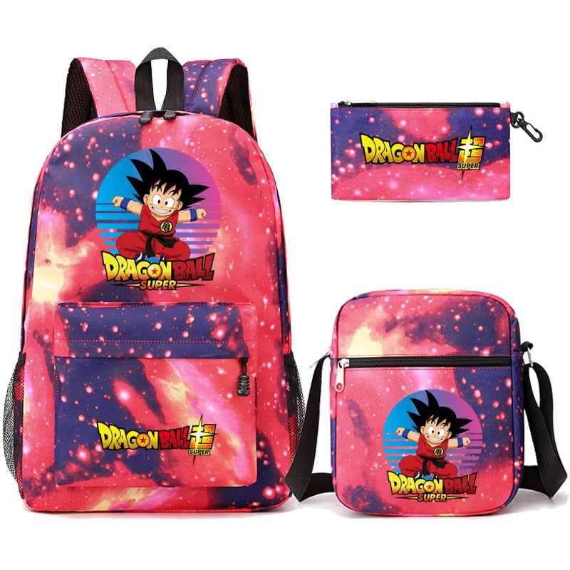 Dragon Ball Backpack Anime Wukong Lightweight Goku Set 3D Print Casual ...