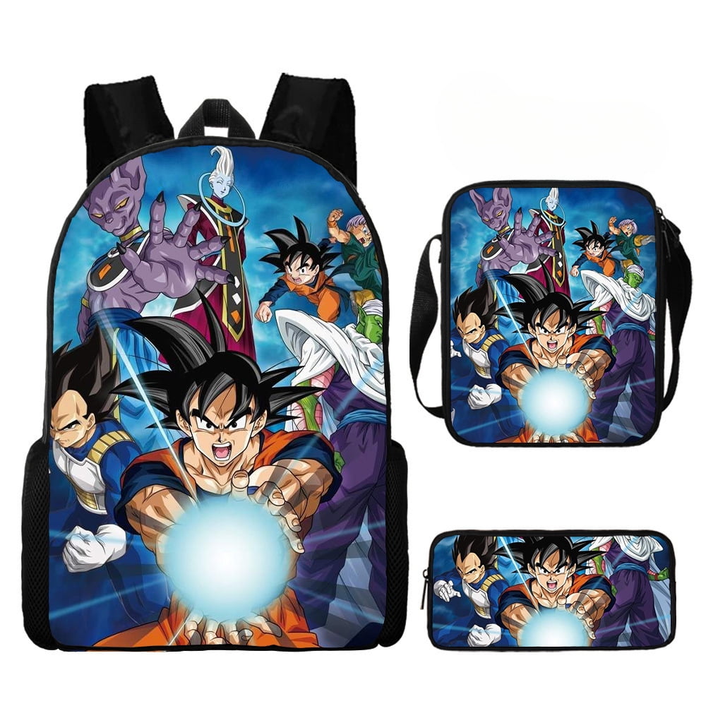 Dragon Ball Backpack | Black & Orange Rucksack with Adjustable Straps ...