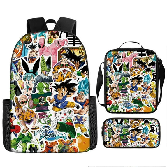 Dragon Ball Backpack| Gamer Black Rucksack | Green Creeper Zombie ...