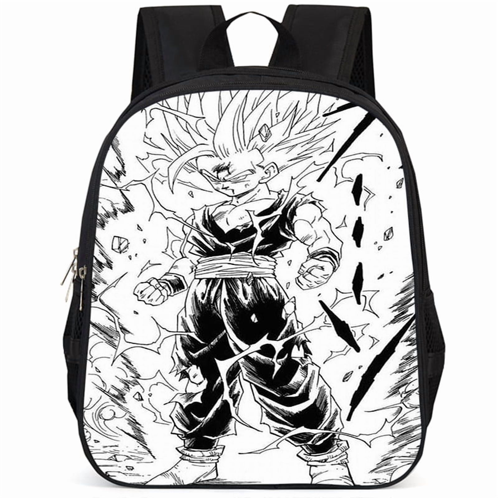 Dragon Ball Backpack| Gamer Black Rucksack | Green Creeper Zombie ...