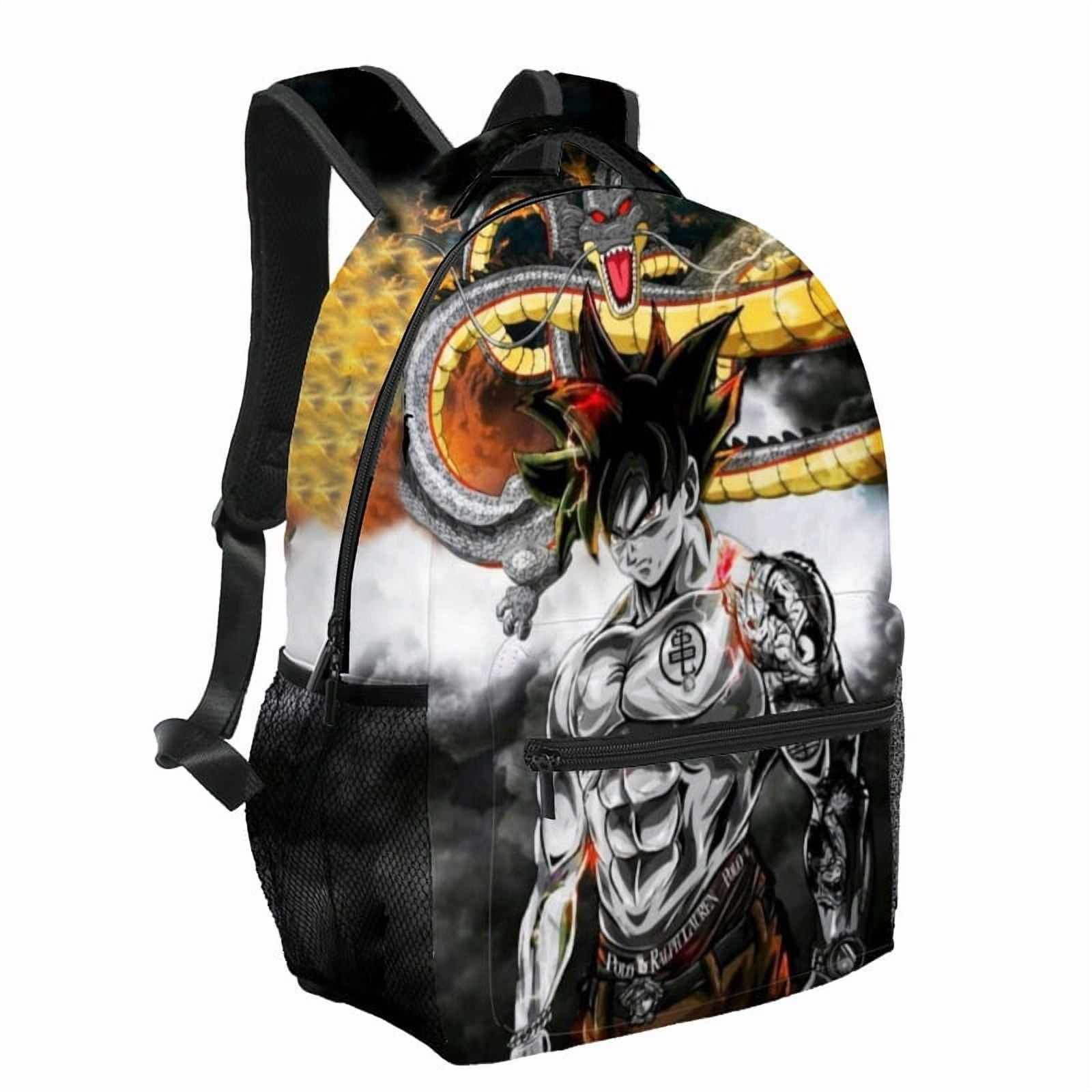 Dragon Ball Backpack| Gamer Black Rucksack | Green Creeper Zombie ...
