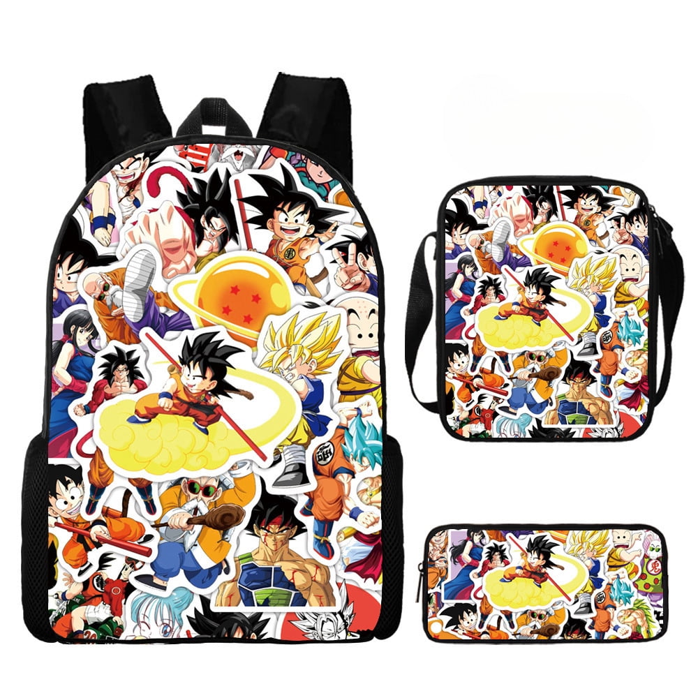 Dragon Ball Backpack| Gamer Black Rucksack | Green Creeper Zombie ...
