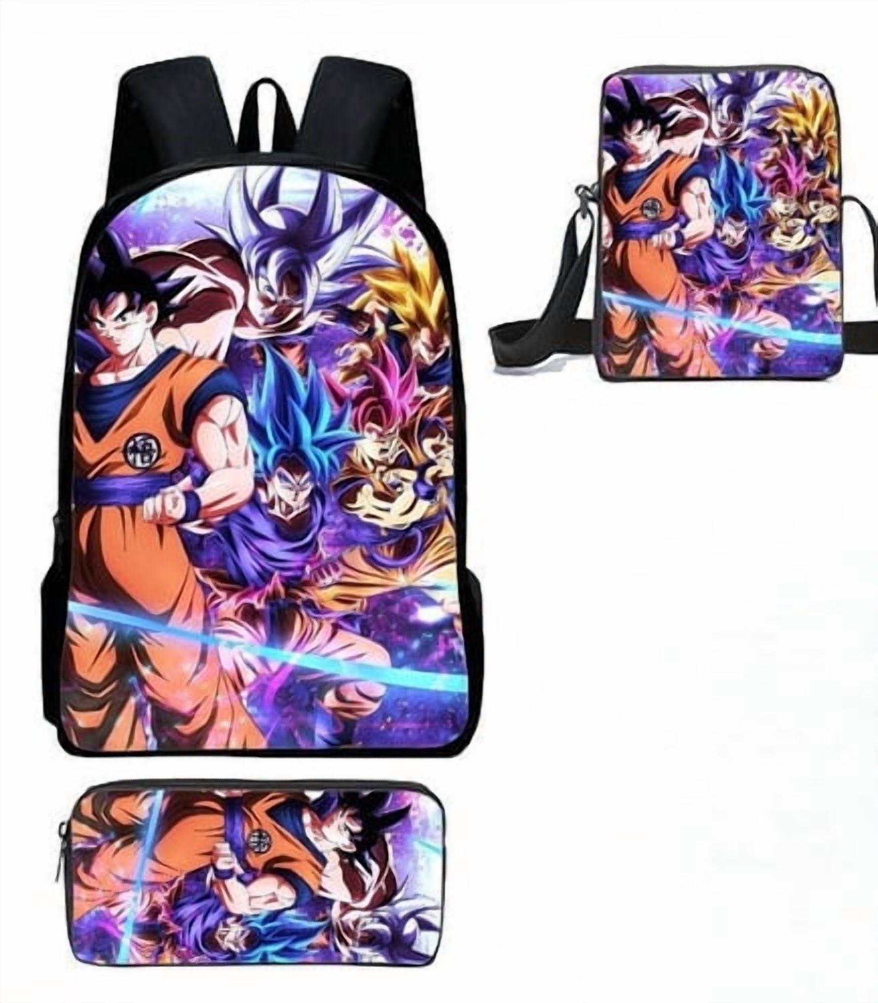 Dragon Ball Backpack| Gamer Black Rucksack | Green Creeper Zombie ...