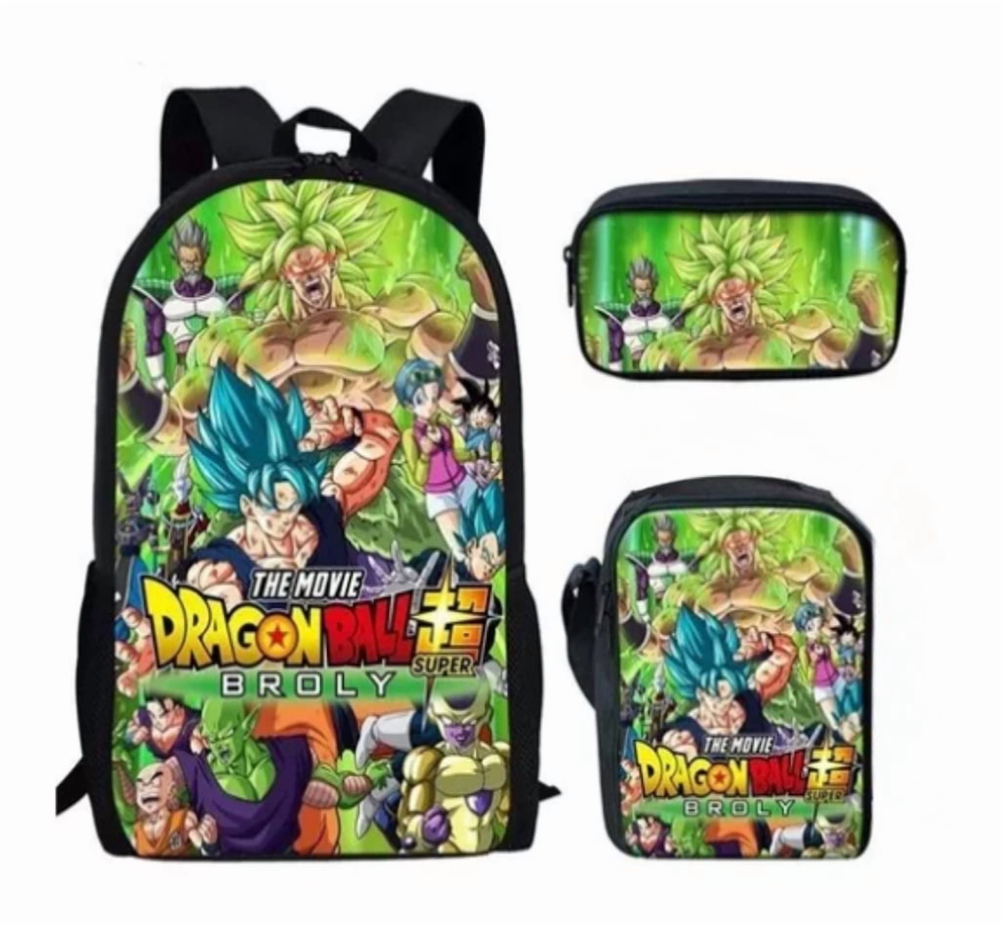 Dragon Ball Backpack Set,Casual SchoolBag with Lunch Bag Pencil Case ...