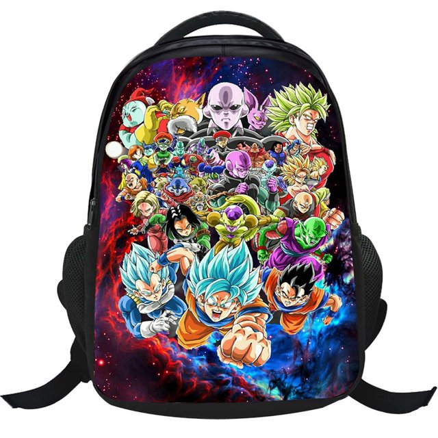 Dragon Ball Backpack Teen Anime Peripheral Cartoon Schoolbag Black ...