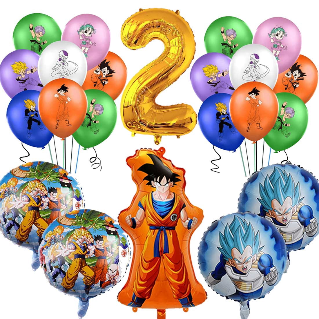 Dragon Ball Balloons Party Supplies 2nd Big Number Decorations Decor ...