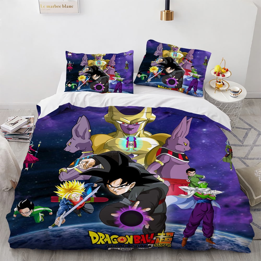 Dragon Ball Bedding 3 Set Vibrant Full-Color Anime Design with Dragon ...