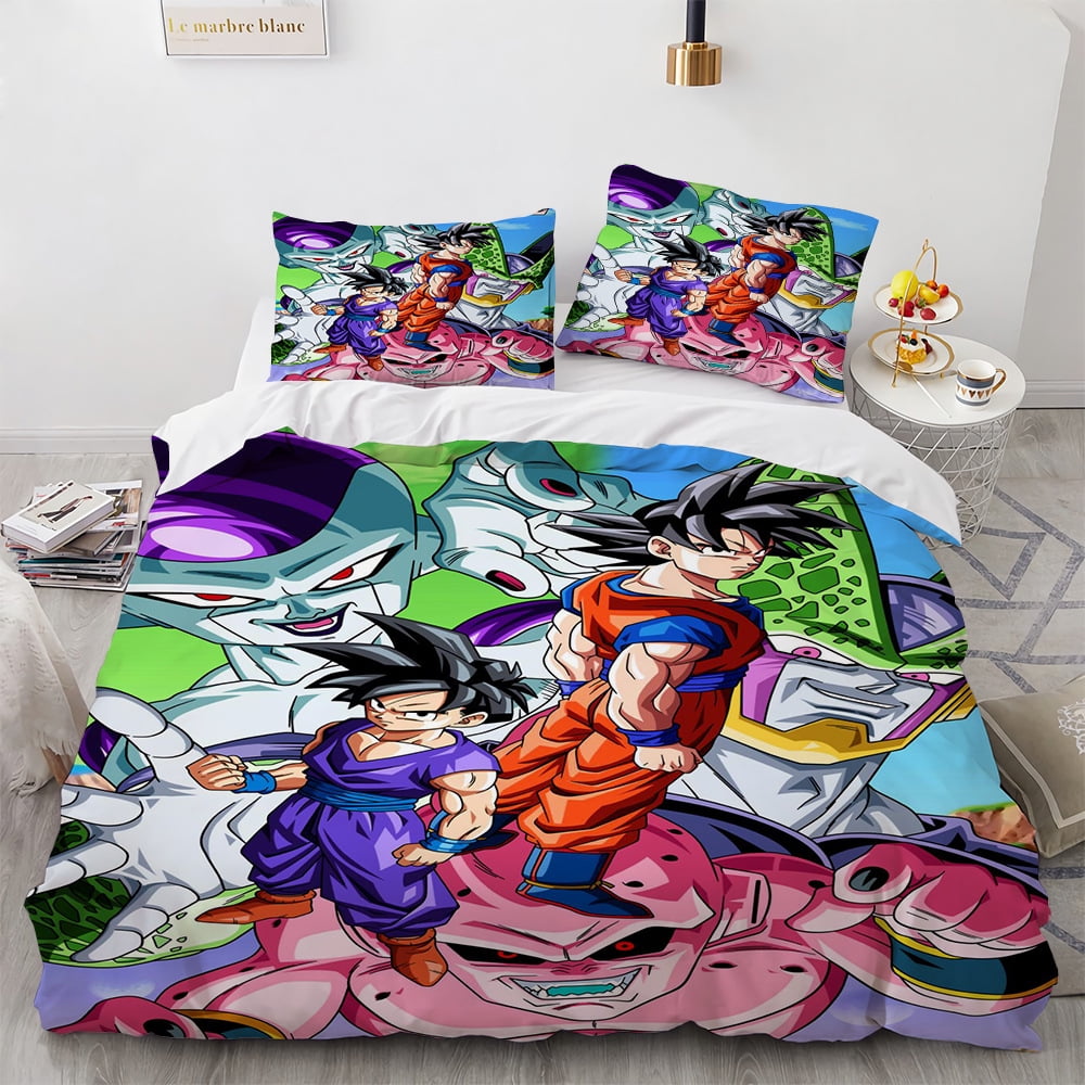 Dragon Ball Bedding 3 Set Vibrant Full-Color Anime Design with Dragon ...