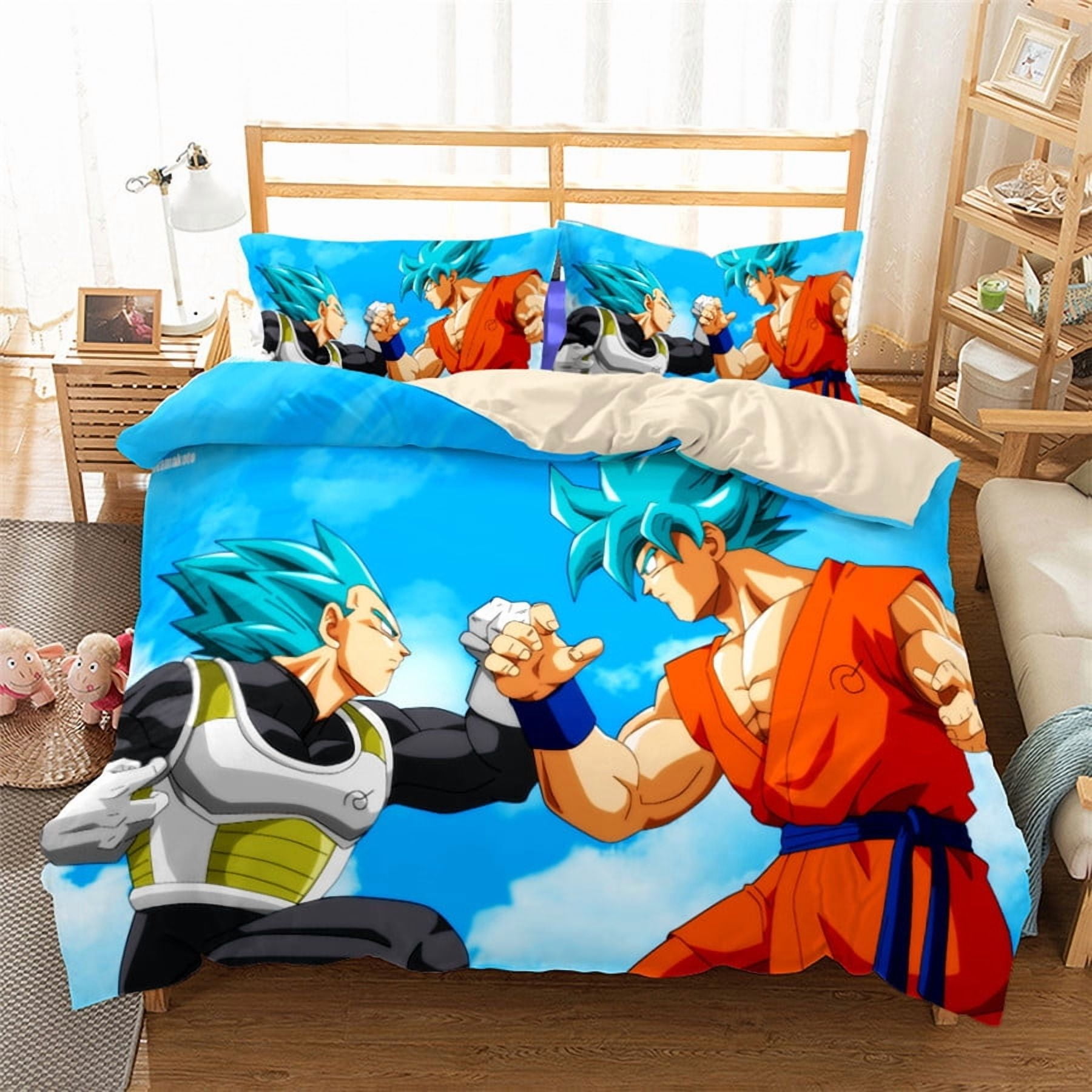Dragon Ball Bedding 3 Set Vibrant Full-Color Anime Design with Dragon ...
