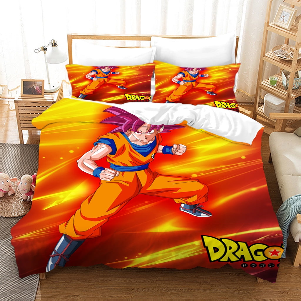Dragon Ball Bedding 3 Set Vibrant Full-Color Anime Design with Dragon ...