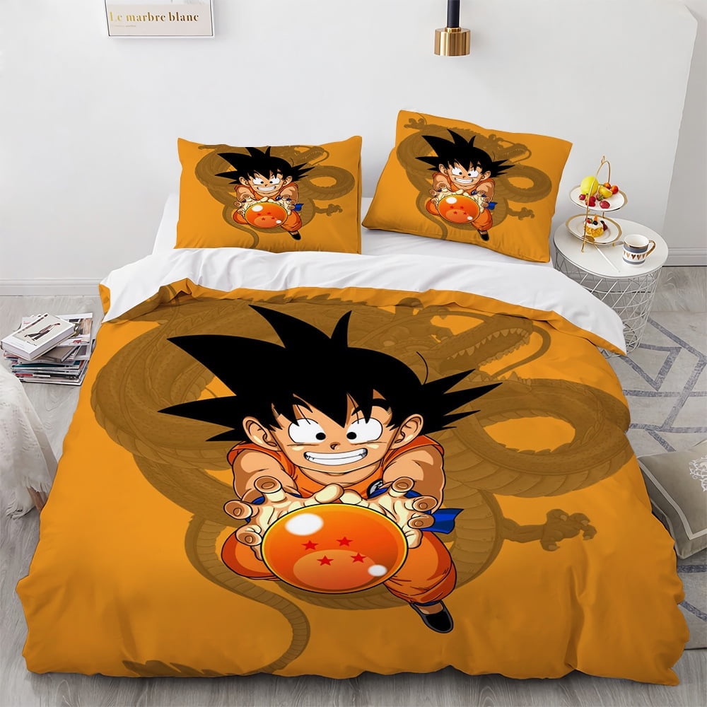 Dragon Ball Bedding 3 Set Vibrant Full-Color Anime Design with Dragon ...