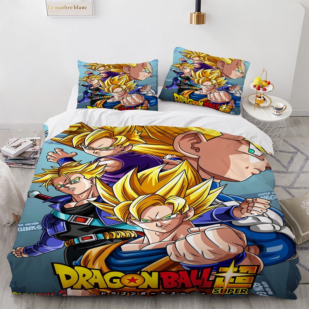 Dragon Ball Bedding 3 Set Vibrant Full-Color Anime Design with Dragon ...