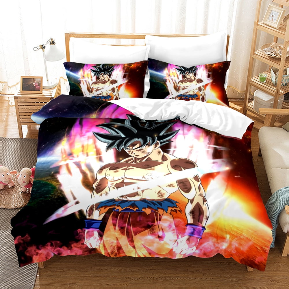 Dragon Ball Bedding 3 Set Vibrant Full-Color Anime Design with Dragon ...