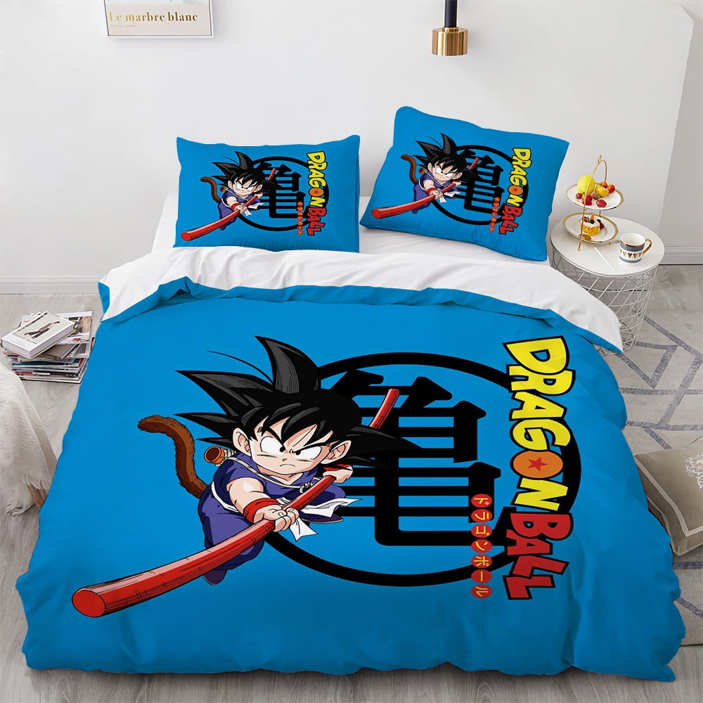 Dragon Ball Bedding 3 Set Vibrant Full-Color Anime Design with Dragon ...