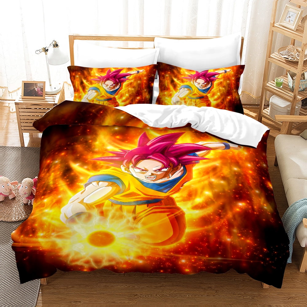 Dragon Ball Bedding 3 Set Vibrant Full-Color Anime Design with Dragon ...