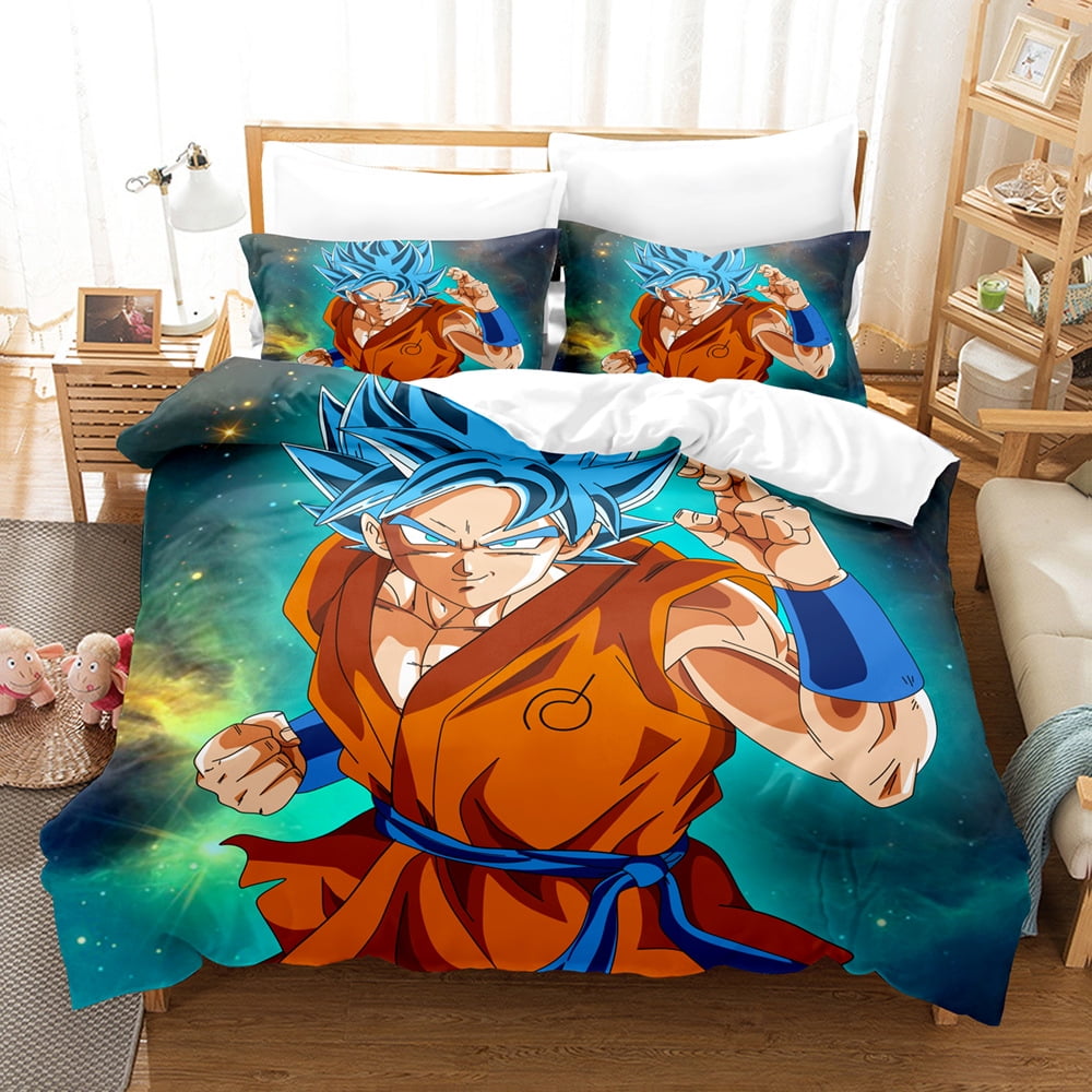 Dragon Ball Bedding 3 Set Vibrant Full-Color Anime Design with Dragon ...