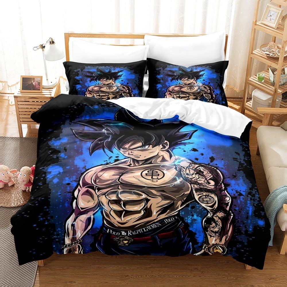 Dragon Ball Bedding 3 Set Vibrant Full-Color Anime Design with Dragon ...