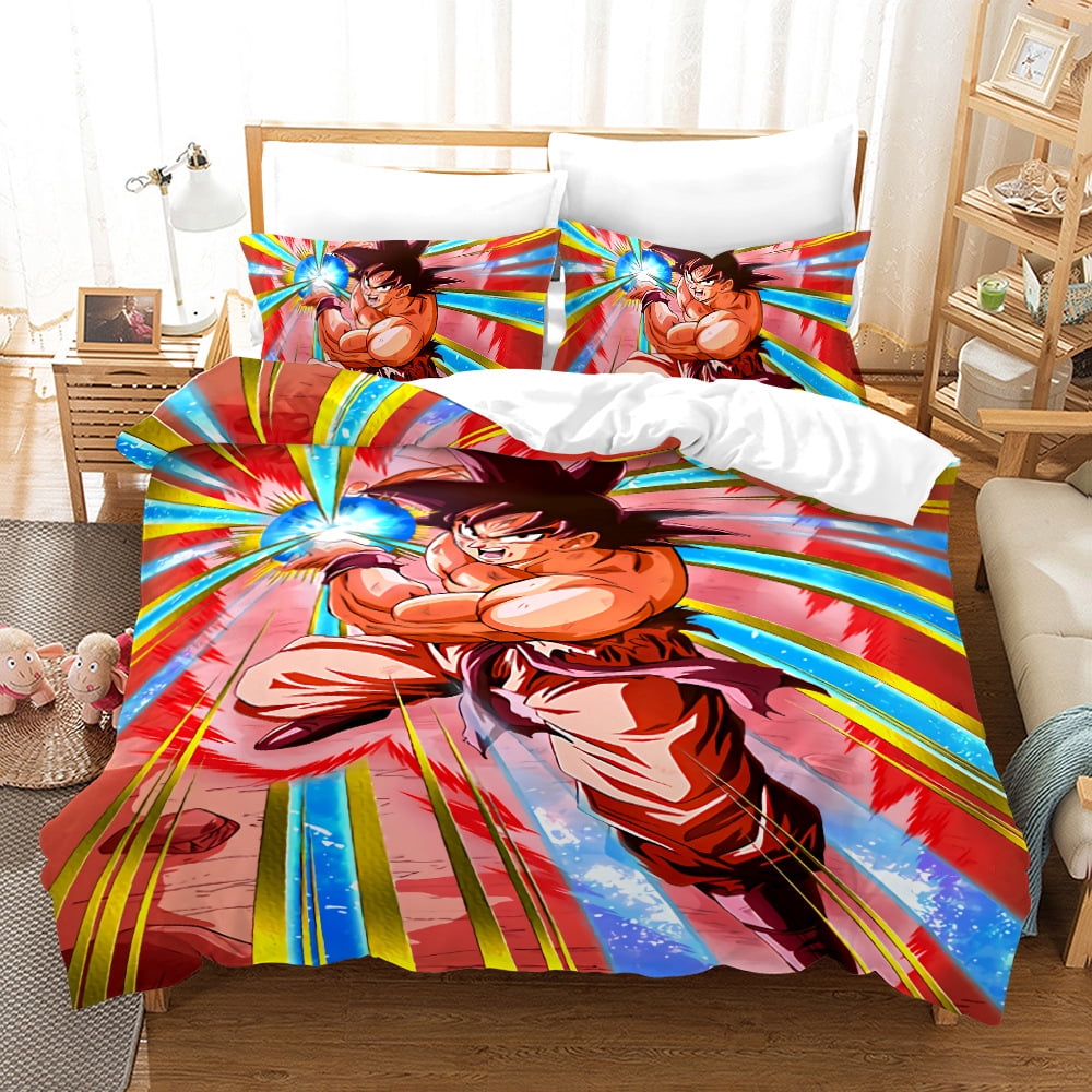 Dragon Ball Bedding 3 Set Vibrant Full-Color Anime Design with Dragon ...