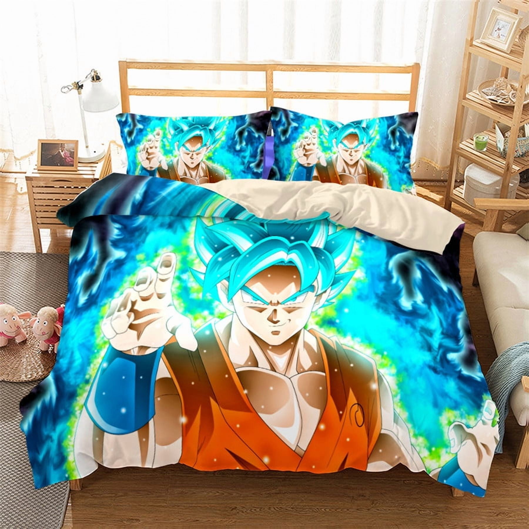 Dragon Ball Bedding 3 Set Vibrant Full-Color Anime Design with Dragon ...