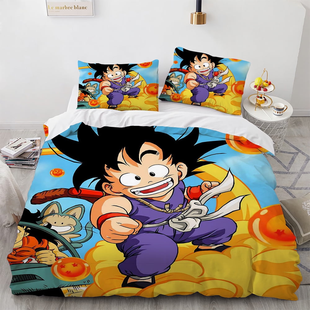 Dragon Ball Bedding 3 Set Vibrant Full-Color Anime Design with Dragon ...