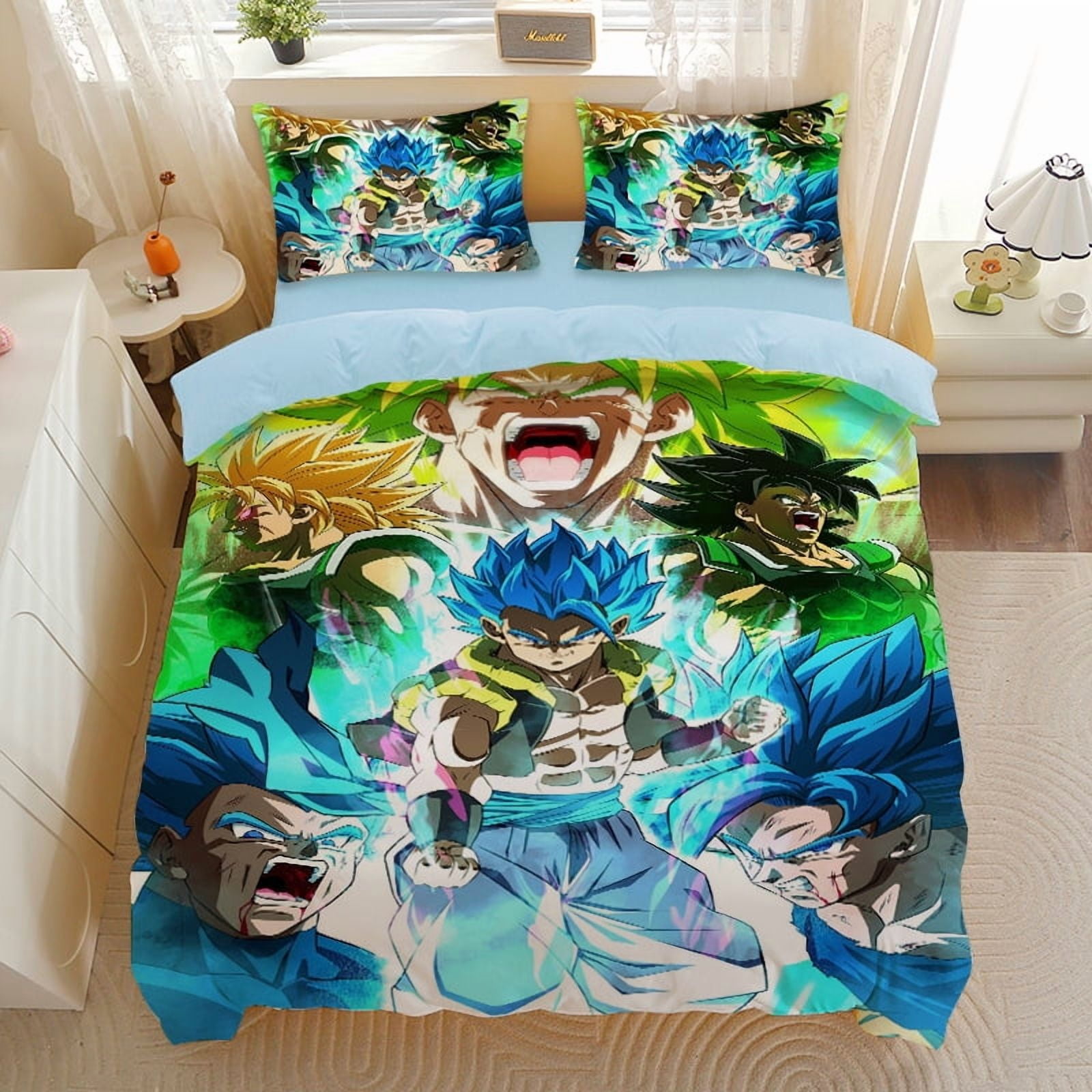Dragon Ball Bedding 3 Set Vibrant Full-Color Anime Design with Dragon ...