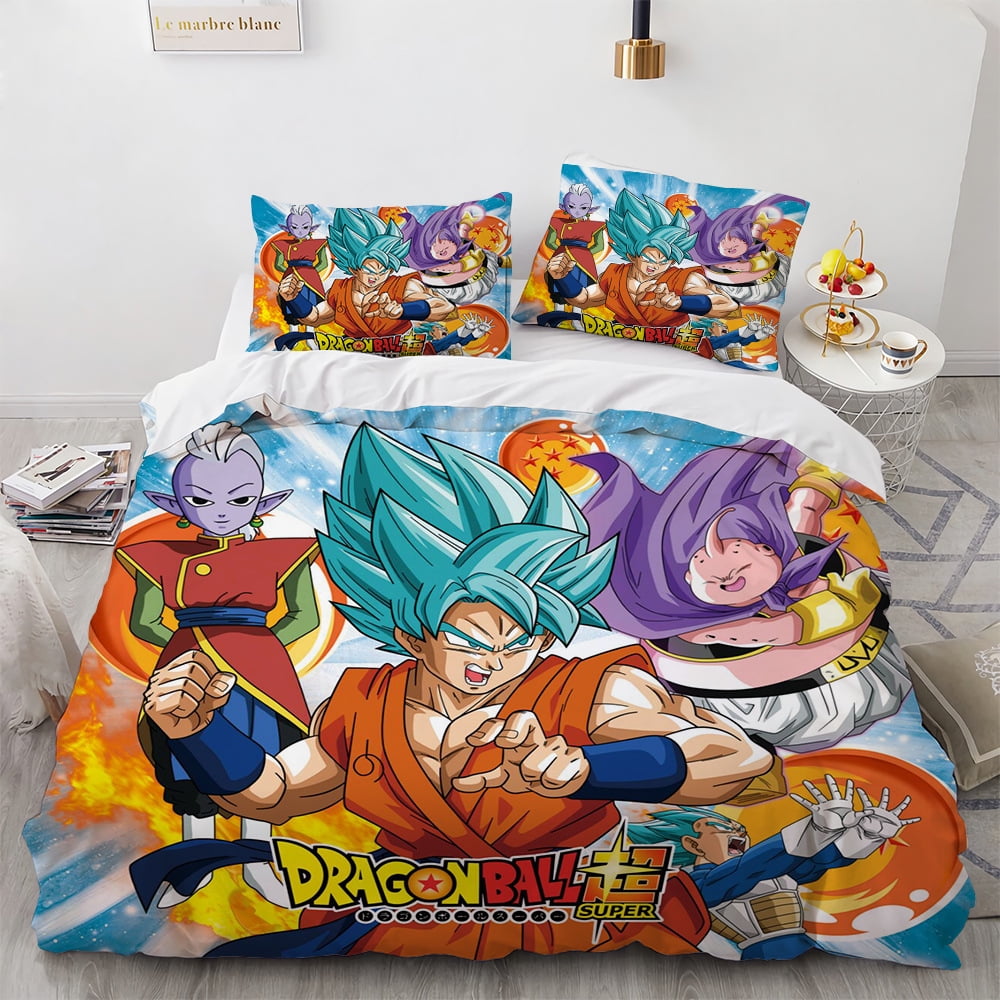 Dragon Ball Bedding 3 Set Vibrant Full-Color Anime Design with Dragon ...