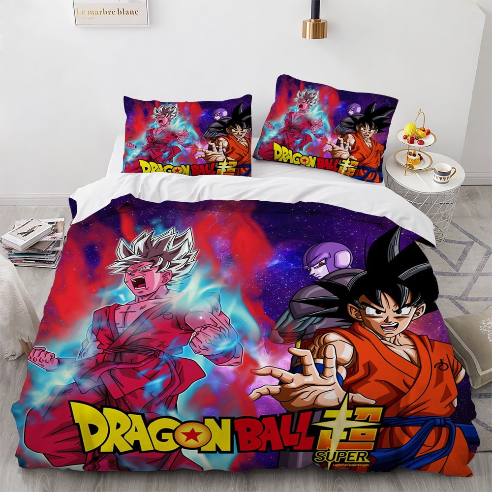 Dragon Ball Bedding 3 Set Vibrant Full-Color Anime Design with Dragon ...