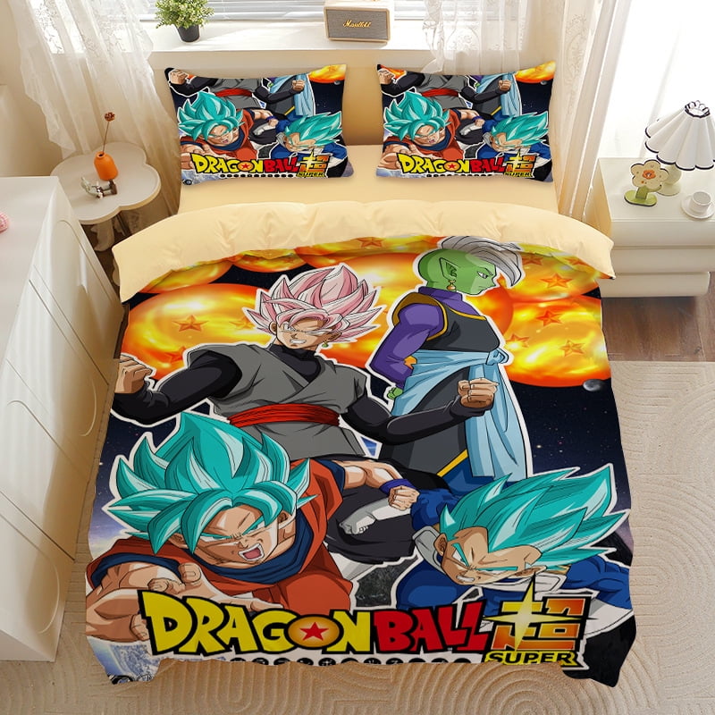 Dragon Ball Bedding 3 Set Vibrant Full-Color Anime Design with Dragon ...