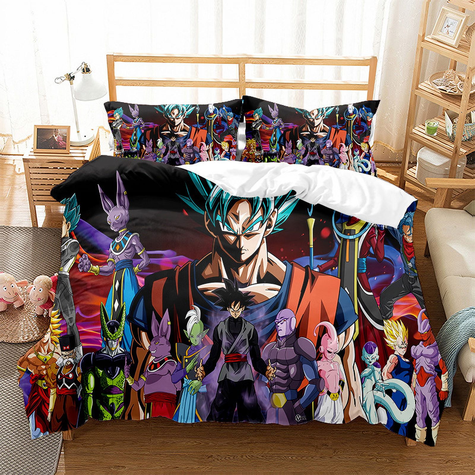 Dragon Ball Bedding 3 Set Vibrant Full-Color Anime Design with Dragon ...