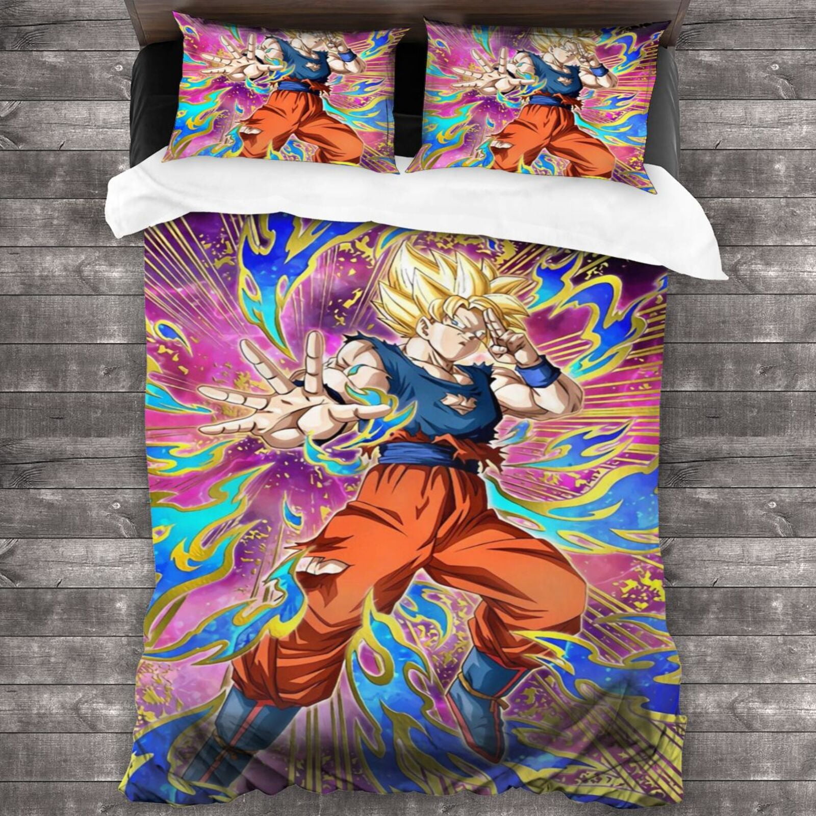 Dragon Ball Bedding 3 Set Vibrant Full-Color Anime Design with Dragon ...