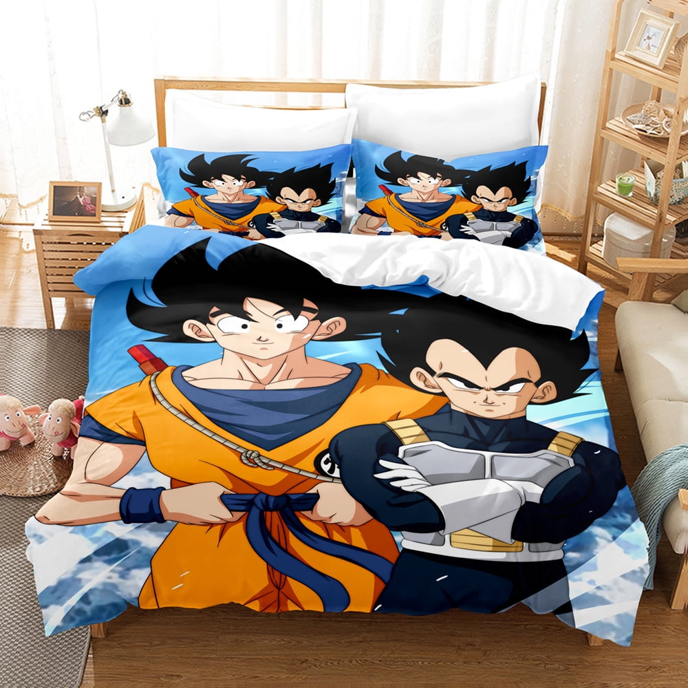 Dragon Ball Bedding 3 Set Vibrant Full-Color Anime Design with Dragon ...