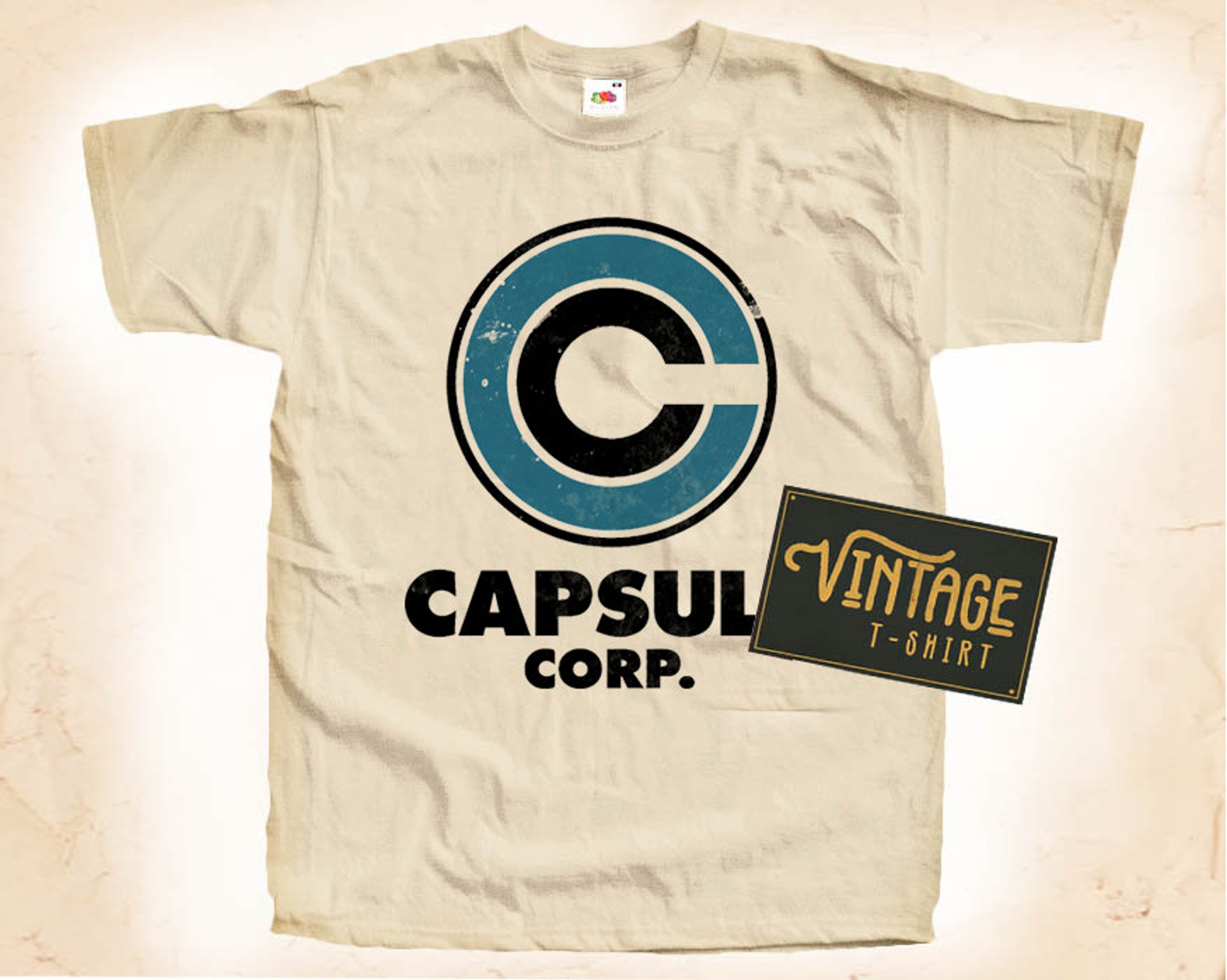 Dragon Ball CAPSULE CORP T shirt Tee Natural Vintage Cotton Movie ...