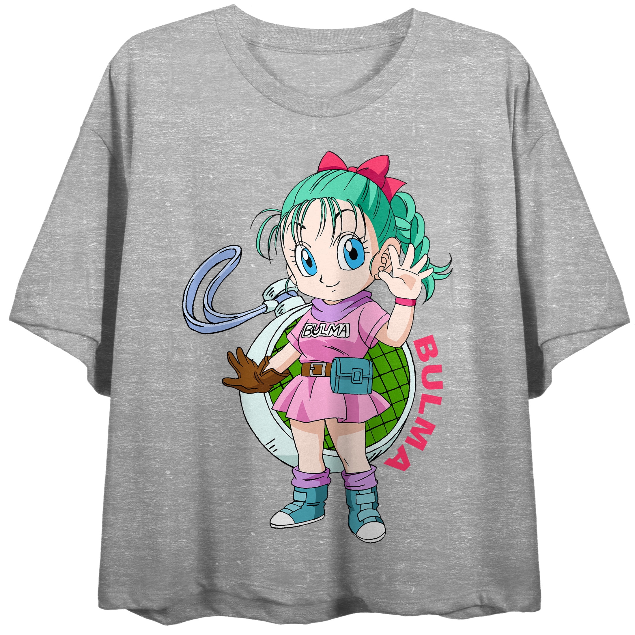 Dragon Ball Classic Bulma on Women's Athletic Heather Crop-S - Walmart.com