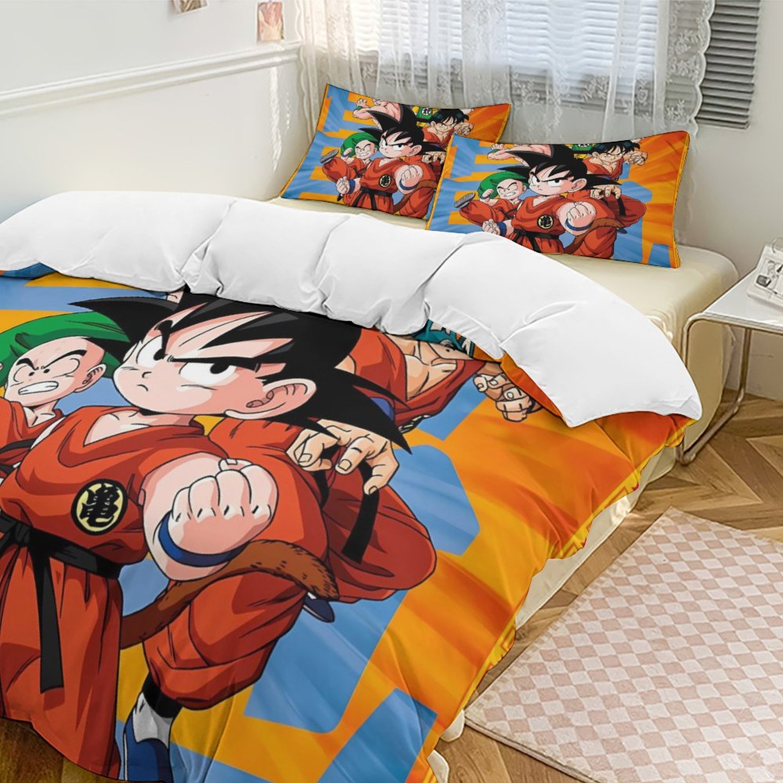 Dragon Ball Duvet Cover 3 Piece Bedding Set, Anime Movie Soft Comforter ...