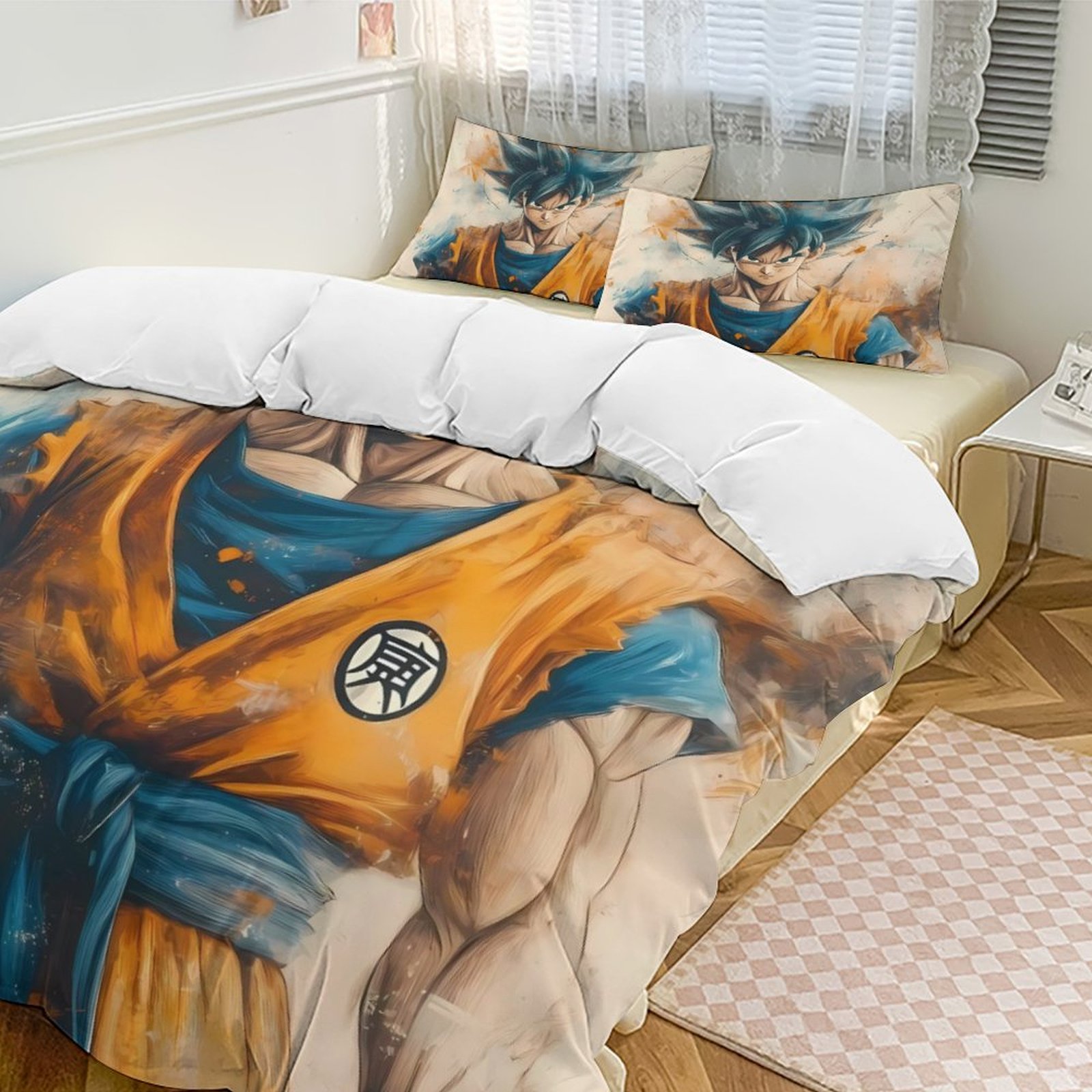 Dragon Ball Duvet Cover 3 Piece Bedding Set, Anime Movie Soft Comforter ...