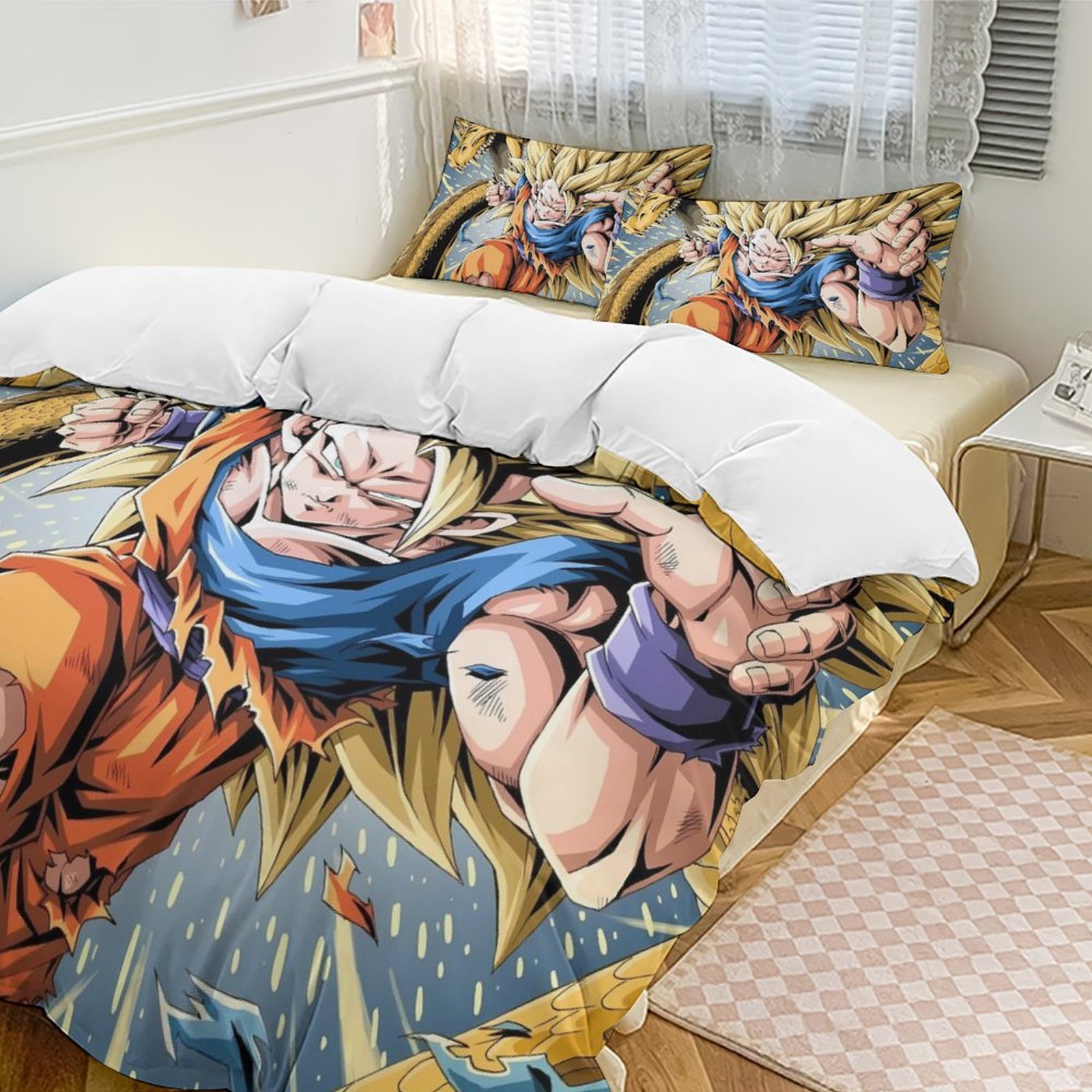 Dragon Ball Duvet Cover 3 Piece Bedding Set, Anime Movie Soft Comforter ...