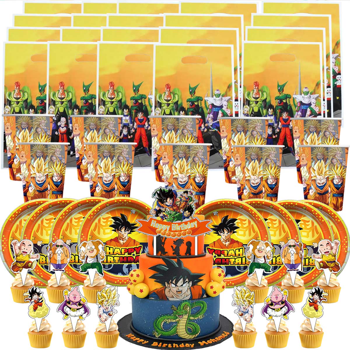 Dragon Ball Gift Bags Goodie Bag Plates Cup Candy Treat Birthday Party ...