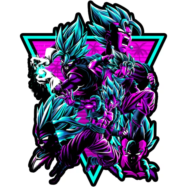 Dragon Ball Goku And Vegeta Fusions Stickers Phone Decal Water Bottle ...