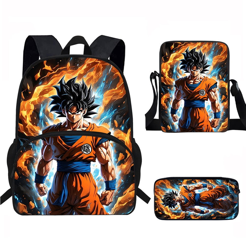 Dragon Ball Goku Backpack Anime Backpack Set 3D Print Casual Student ...