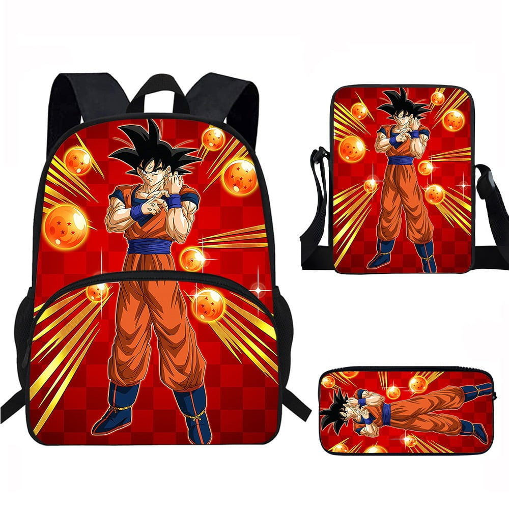Dragon Ball Goku Backpack Anime Backpack Set 3D Print Casual Student ...